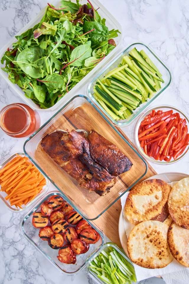 Chinese Duck Pancake Salad with Plum Dressing - For The Pleasure Of Eating