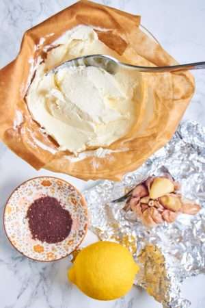 Roasted Garlic Lemon Labneh - For The Pleasure Of Eating