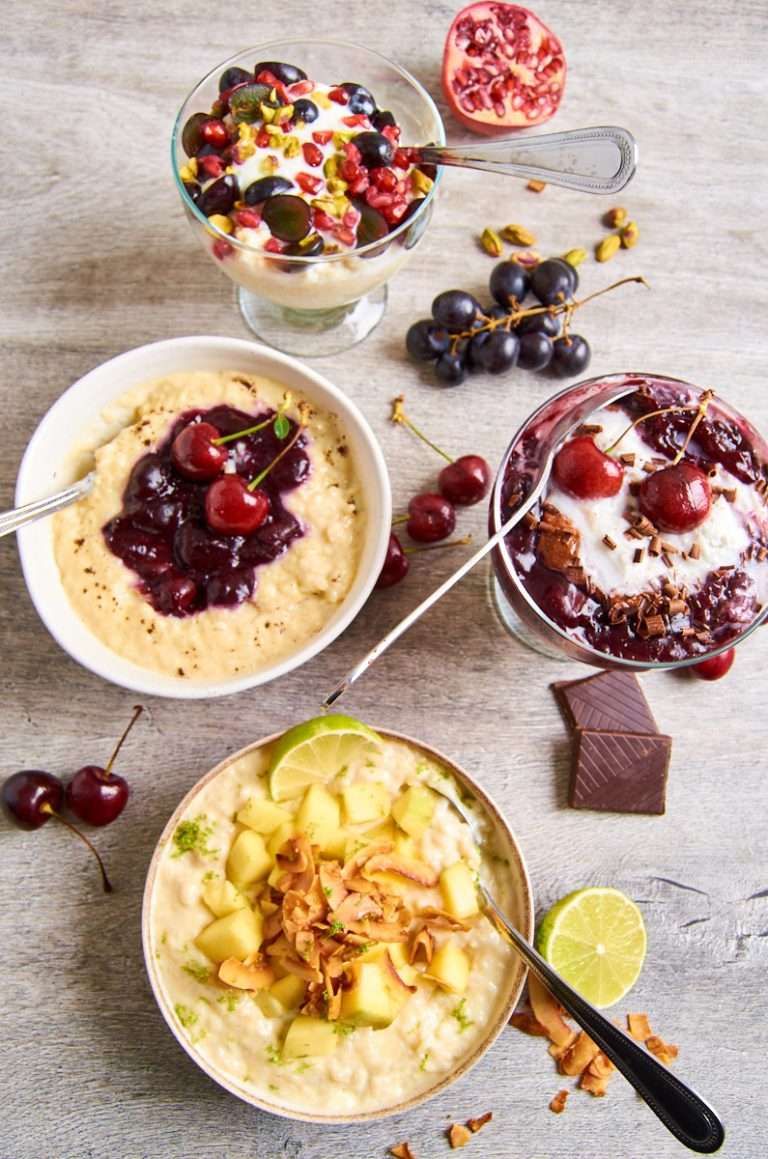 Protein Rice Pudding 4 Ways - For The Pleasure Of Eating